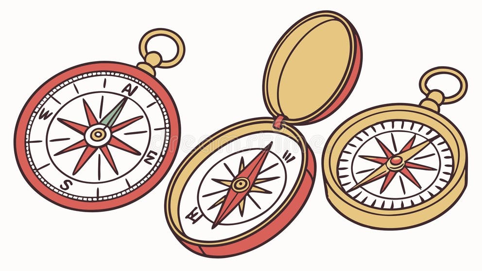 Open Compasses, Navigation and Direction Finding, Vector Design ...