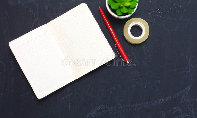 Open daily, a Computer on the Desktop in the Office Stock Photo - Image ...