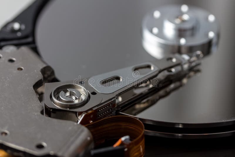 Open computer hard disk stock image. Image of information - 39917637