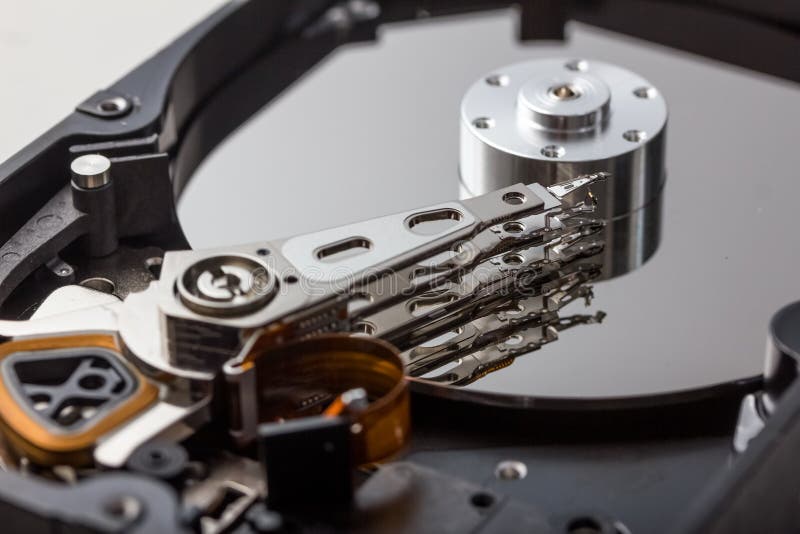 Computer hard disk parts stock photo. Image of equipment - 39917356