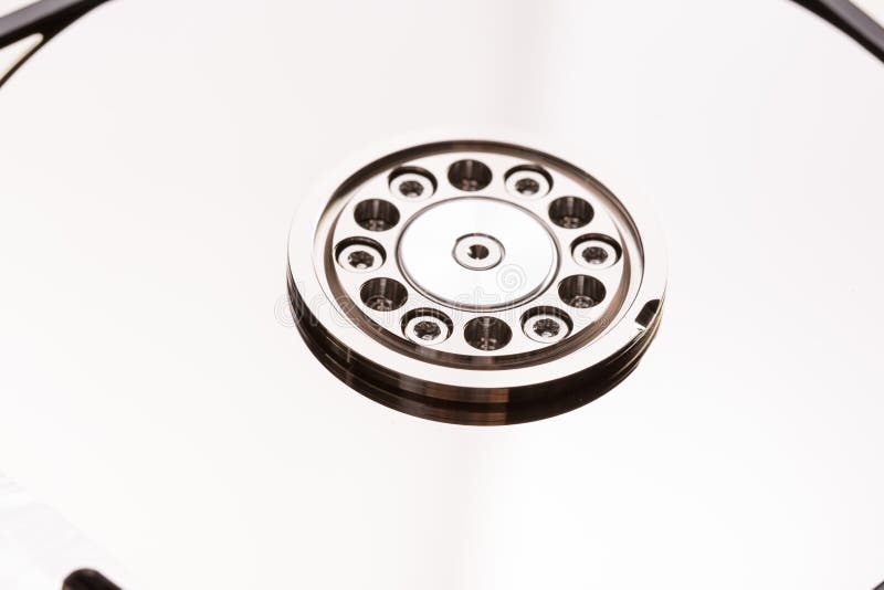 Open Computer Hard Drive Disc on White Stock Photo - Image of backup ...