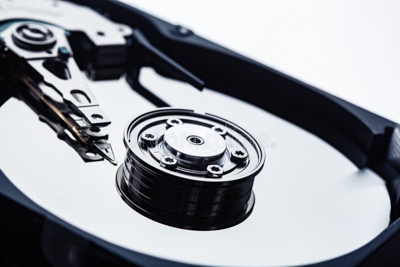 Open Computer Hard Drive for Repair. Data Safety Concept. Stock Photo ...