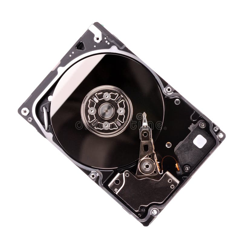 Open Computer Harddisk Isolated on White Background Stock Photo - Image ...