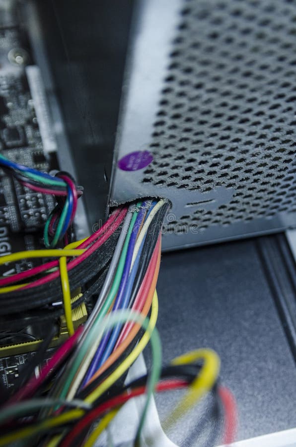 Open Computer Power Supply Unit with Dust Stock Image - Image of ...