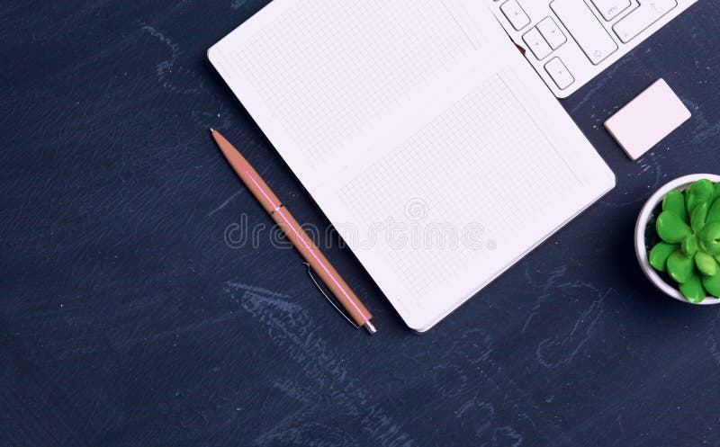 Open daily, a Computer and a Smartphone on the Desktop in the O Stock ...