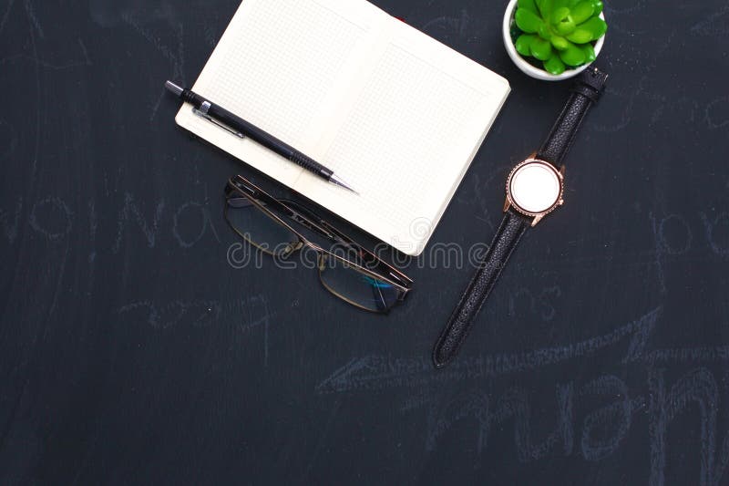 Open daily, a Computer on the Desktop in the Office Stock Photo - Image ...
