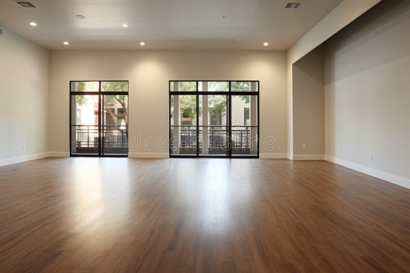 Open Concept Room with Ample Empty Space Stock Illustration ...