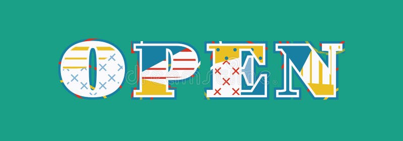 Open Concept Word Art Illustration Stock Vector - Illustration of ...