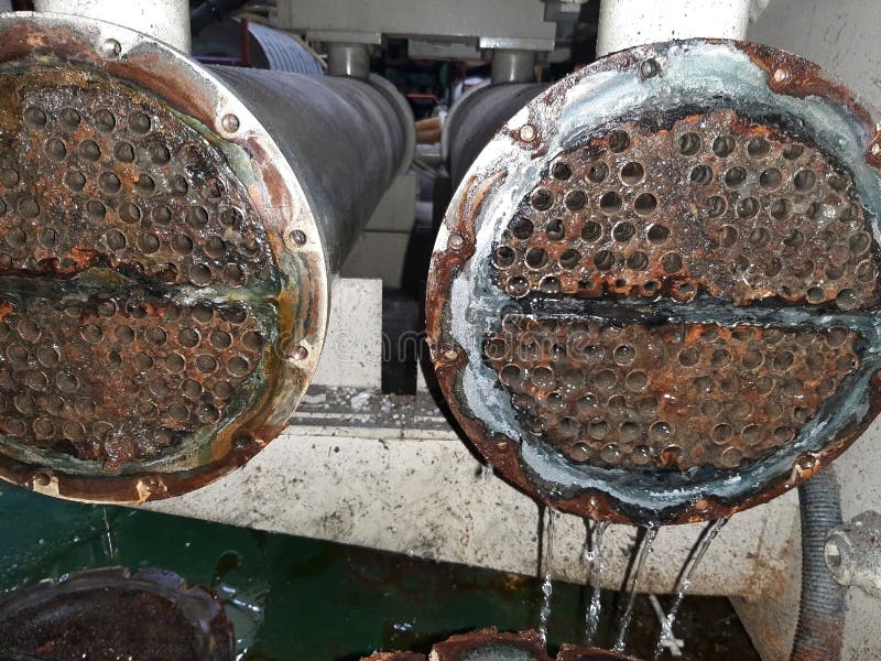 Copper Tube Heat Exchange Condenser Stock Image - Image of evaporator ...