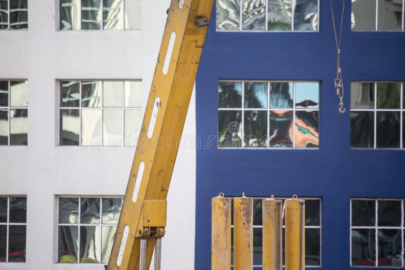 Open Construction Work Site with Heavy Machinery Equipment Construction ...