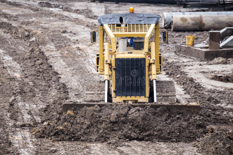 Open Construction Work Site with Heavy Machinery Equipment Construction ...