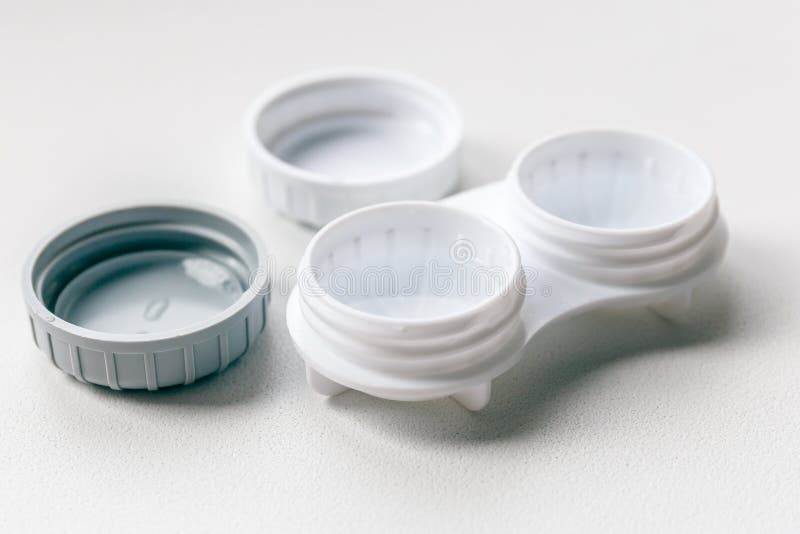 Open Contact Lens Case or Container on White Background Stock Image ...