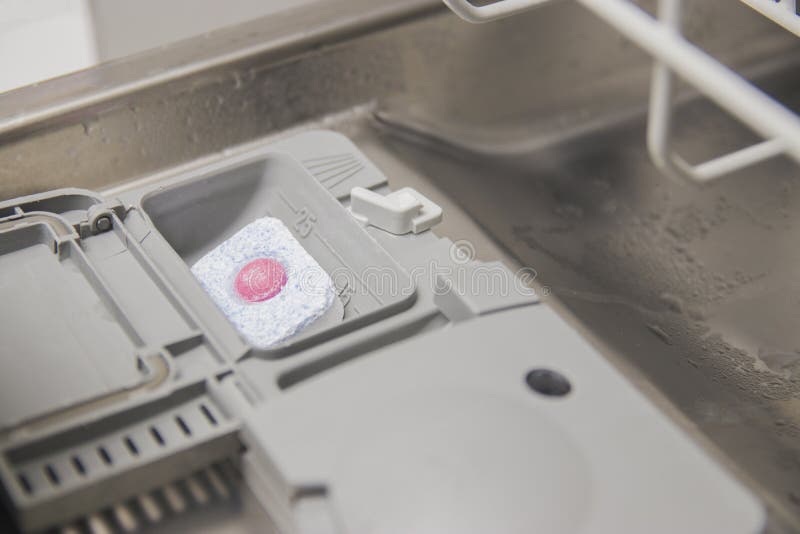 Open Container, Compartment of a Dishwashing Machine Close Up ...