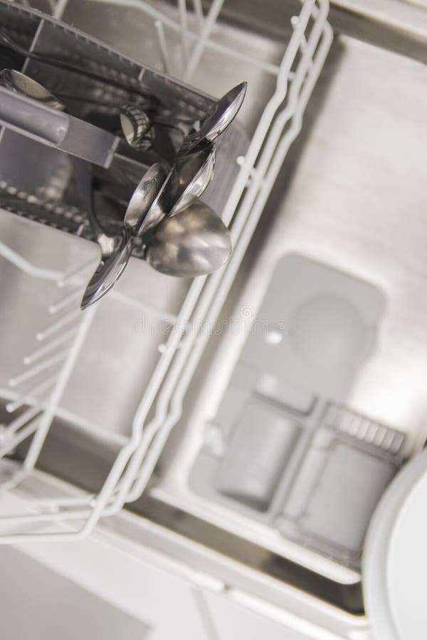Open Container, Compartment of a Dishwashing Machine Close Up ...