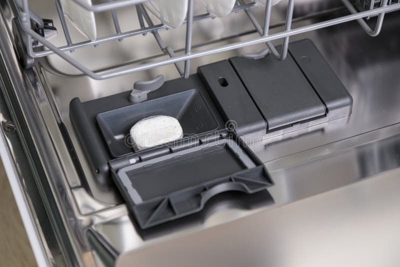 Open Container, Compartment of a Dishwashing Machine Close Up ...