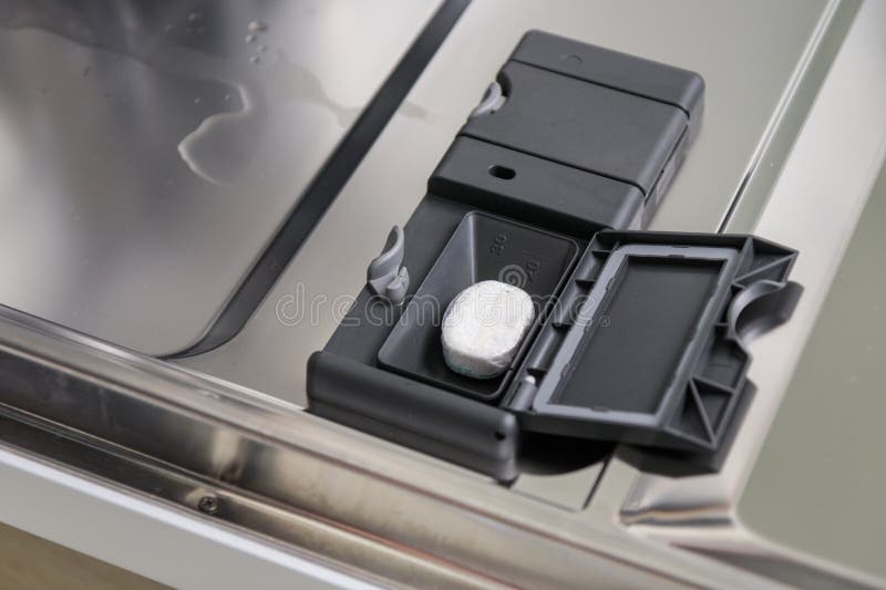 Open Container, Compartment of a Dishwashing Machine Close Up ...