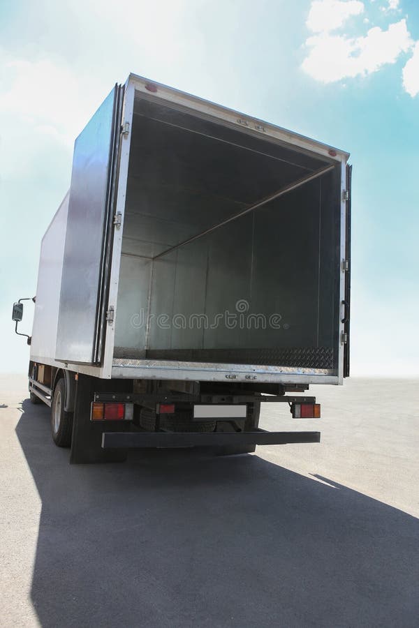 Open Container of the Truck Stock Image - Image of room, distribution ...