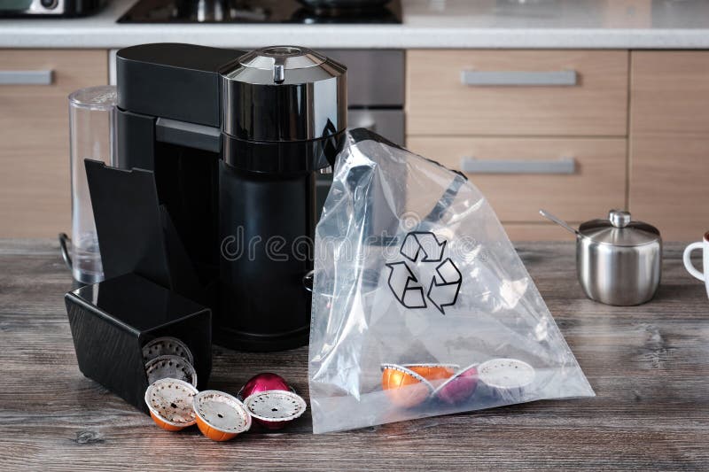 Open Container with Used Coffee Capsules Stock Photo - Image of aroma ...