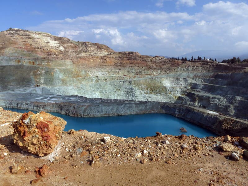 Open copper mine stock image. Image of elevated, blue - 51555411