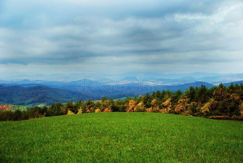 Open Country Field in Autumn Stock Photo - Image of autumn, cloud: 10126068