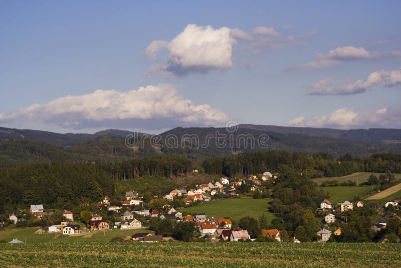 Open countryside stock image. Image of rolling, settlement - 3915873