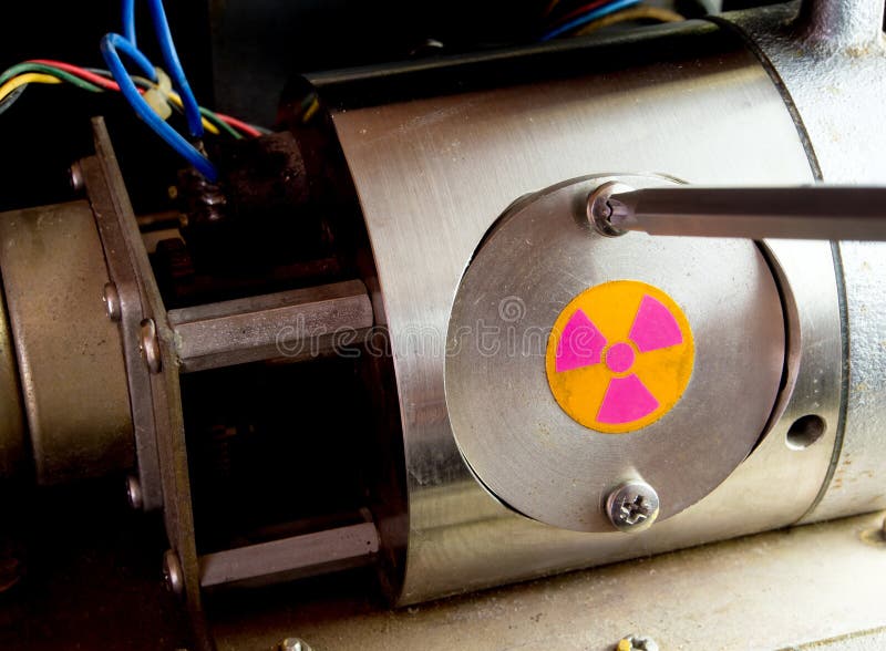 Open the Cover of Radioactive Container in the Part of Machinery Stock ...