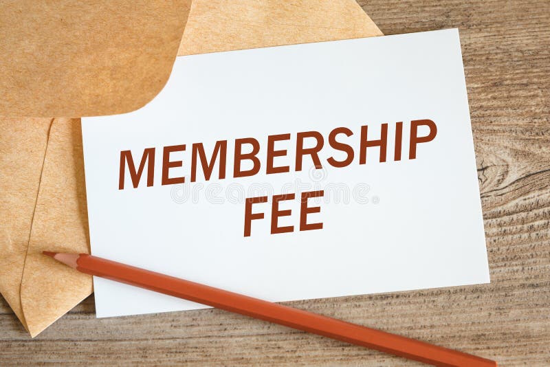 Open Craft Envelope and Card with the Words MEMBERSHIP FEE Stock Photo ...