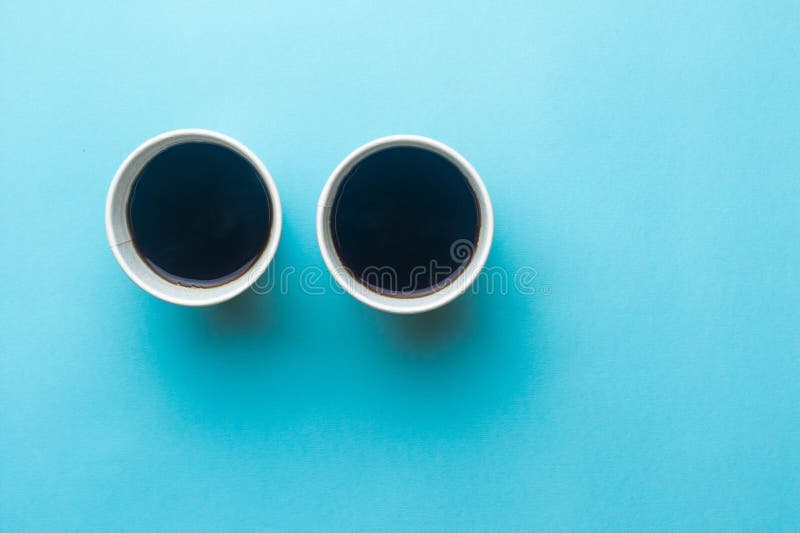 Open cups of black coffee stock image. Image of delicious - 272290641