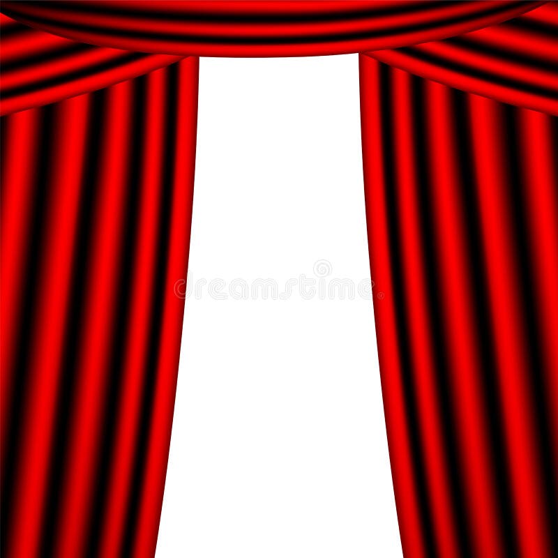 Open curtains stock vector. Illustration of opera, presentation - 38279193