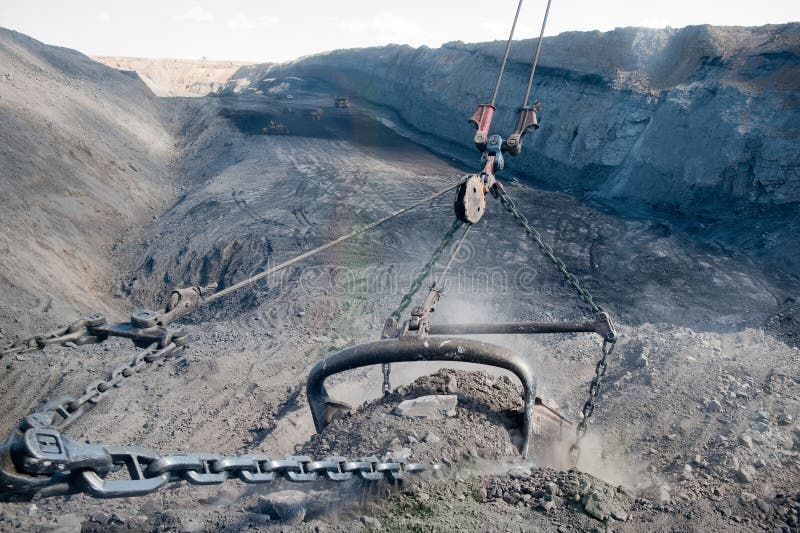 Open cut mine stock image. Image of steel, coal, duty - 10171305