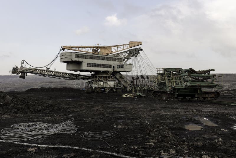 Open - cut mining stock photo. Image of poland, lignite - 98725270