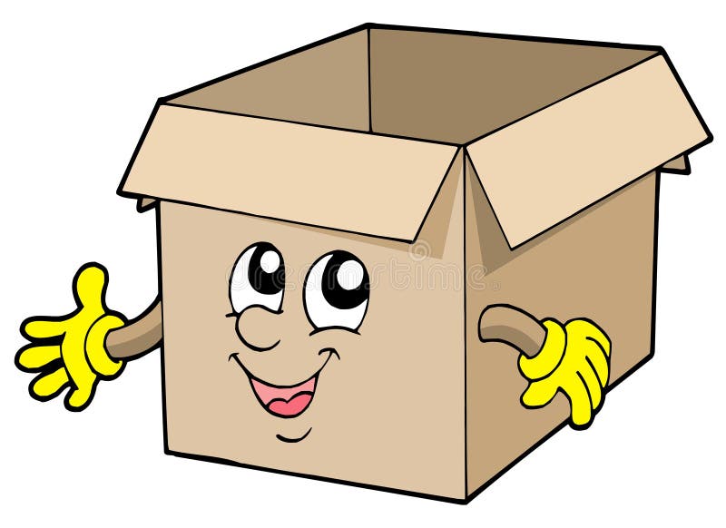 Open cute cardboard box stock vector. Illustration of artwork - 7300633