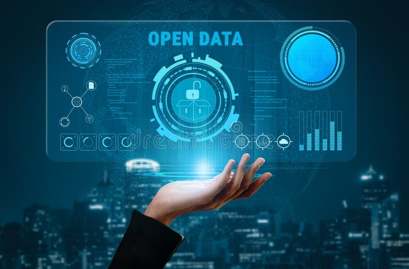 Open Data Concept for Public Information and Transparency Motif Stock Illustration ...