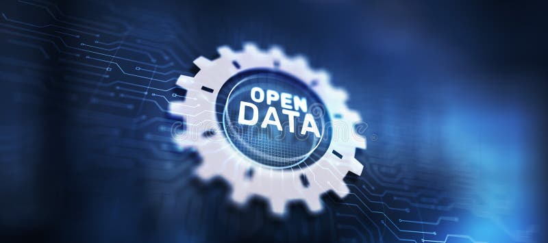 Open Data Database Integration Api Internet Technology Concept Stock Illustration - Illustration ...