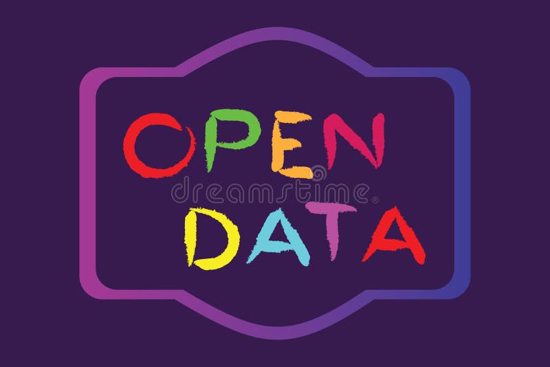 Open Data. Hand Drawn Element for Prints and Posters. Concept Vector ...