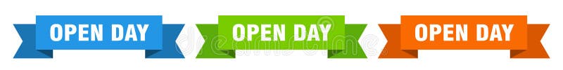 Open Day Ribbon. Open Day Isolated Paper Sign. Banner Stock Vector ...