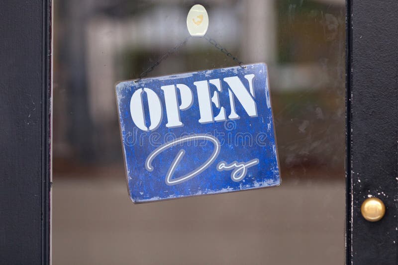 Open Day sign stock photo. Image of people, street, greeting - 322303480