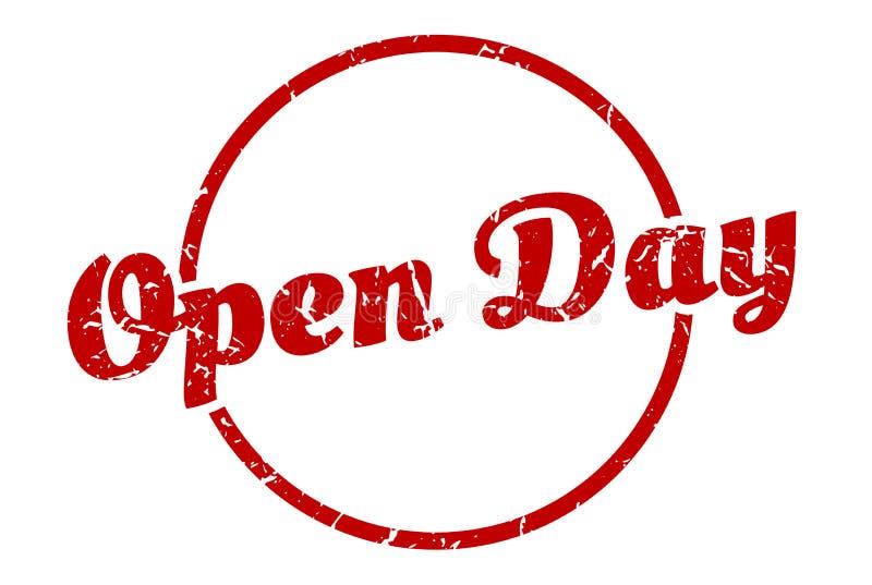 Open Day Sign. Open Day Round Vintage Stamp Stock Vector - Illustration ...