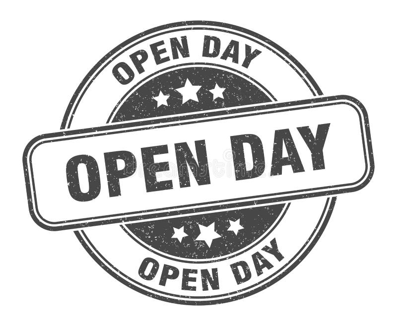 Open Day Stamp. Open Day Round Grunge Sign Stock Vector - Illustration ...