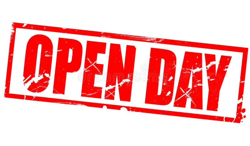 Open day in red frame stock illustration. Illustration of open - 130760485