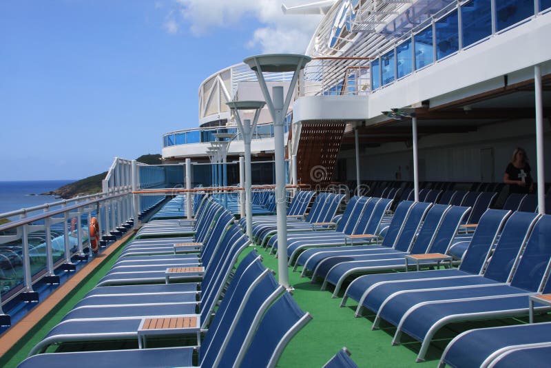 Open Deck on the Cruise Ship Stock Image - Image of open, lounge: 69254639