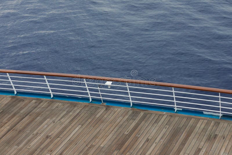 Cruise Ship Open Deck with Rescue Lifeboats and Life Buoy Stock Image ...