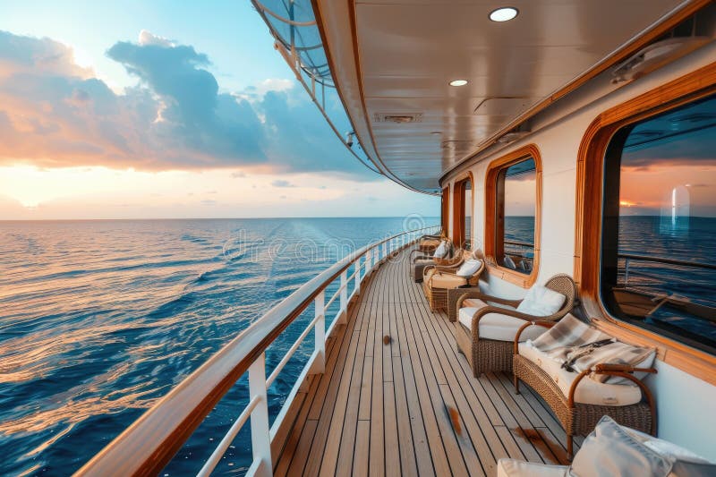 Open Deck of a Luxury Cruise Ship Stock Illustration - Illustration of caribbean, luxury: 309923954
