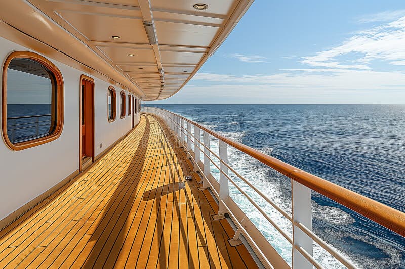Open Deck of a Luxury Cruise Ship Stock Image - Image of voyage ...