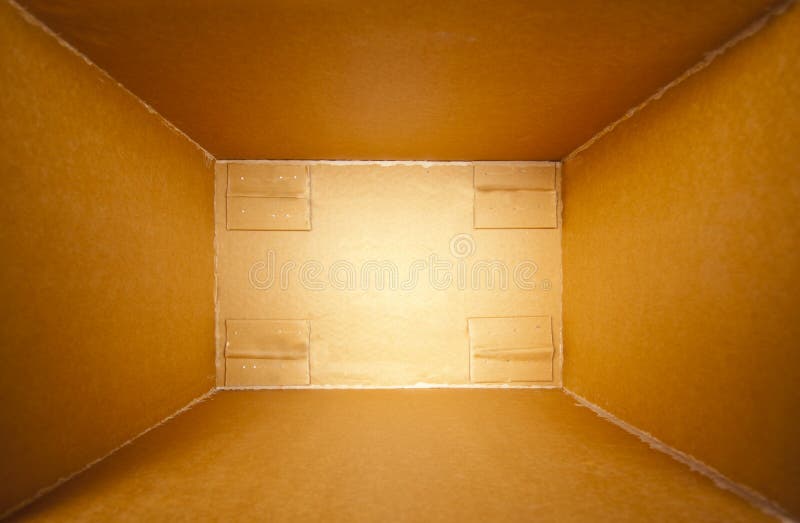 Inside the cardboard box stock image. Image of merchandise - 7615963
