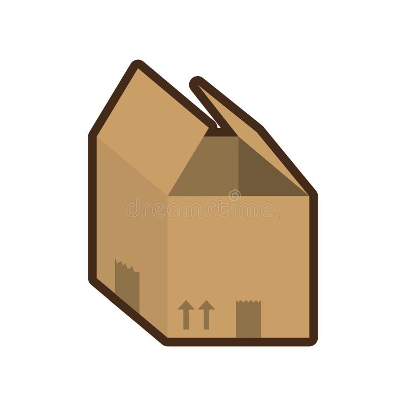 Open delivery box shipping stock illustration. Illustration of ...
