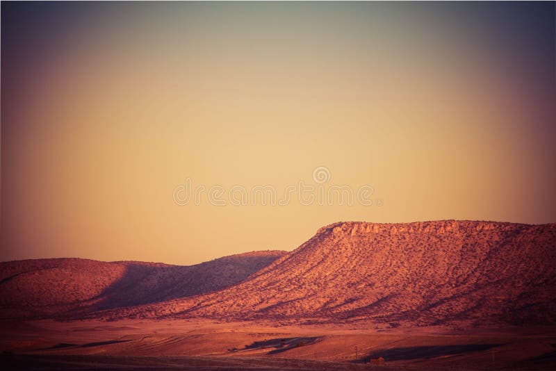 The Open Desert during Sunset Stock Image - Image of sunset, land ...