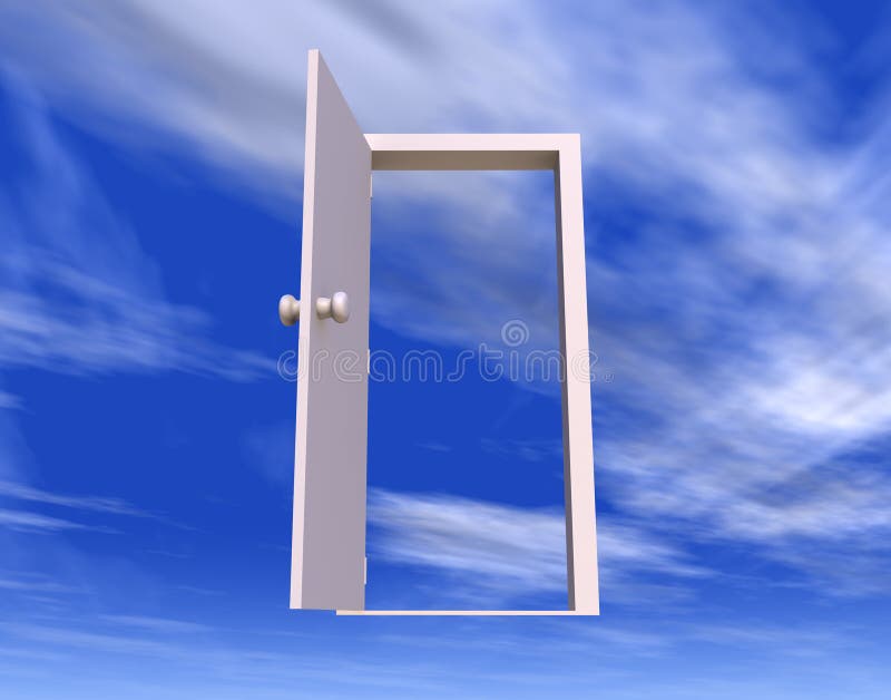 Open Deur stock illustratie. Illustration of manier, mogelijkheden ...