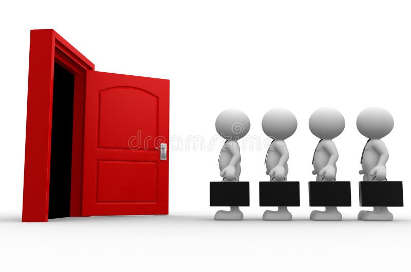 Open deuren stock illustratie. Illustration of besluiten - 23571168