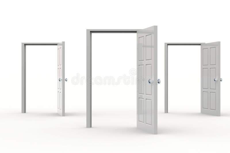Open Deuren - Mogelijkheden Stock Illustratie - Illustration of kader ...